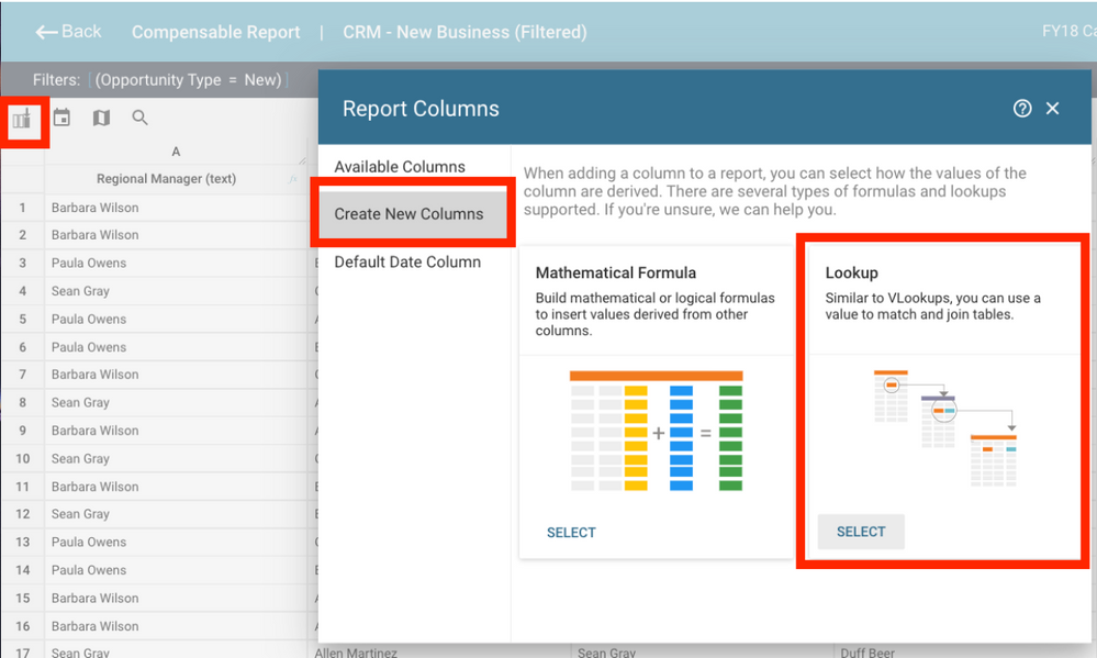 Adding Lookup Columns – SimplyComp